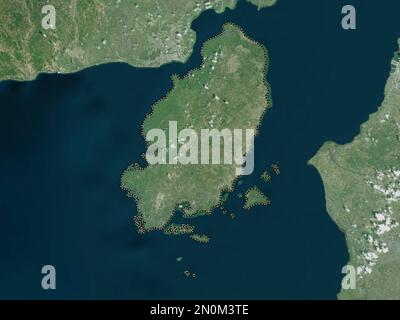 Guimaras, province of Philippines. High resolution satellite map ...