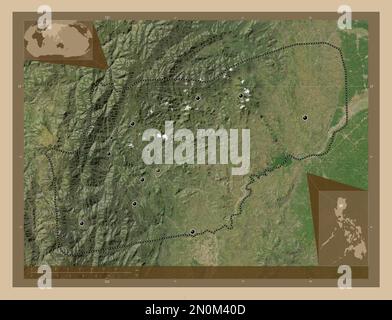 Ifugao, province of Philippines. Low resolution satellite map Stock ...