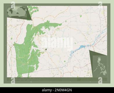 Ifugao, province of Philippines. Open Street Map. Locations and names ...