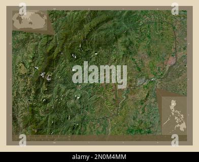 Ifugao, province of Philippines. High resolution satellite map Stock ...
