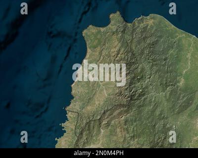 Ilocos Norte, province of Philippines. Low resolution satellite map ...