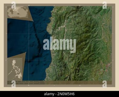 Ilocos Sur, province of Philippines. High resolution satellite map ...