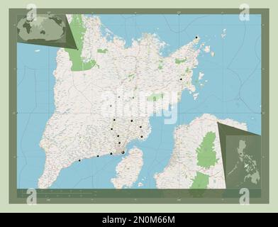 Iloilo, province of Philippines. Open Street Map. Locations and names ...