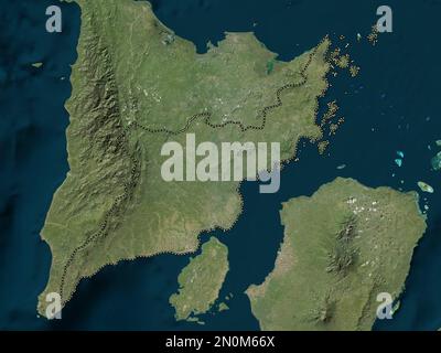Iloilo, province of Philippines. Low resolution satellite map ...