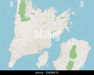 Iloilo, province of Philippines. Open Street Map. Locations and names ...