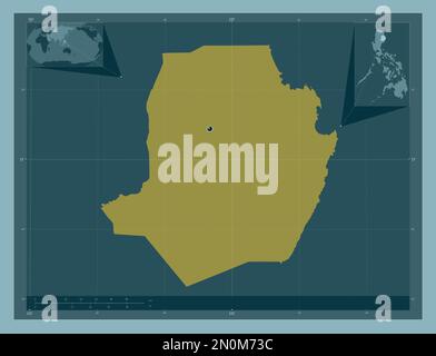 Isabela, province of Philippines. Solid color shape. Locations and ...