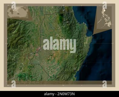 Isabela, province of Philippines. High resolution satellite map Stock ...