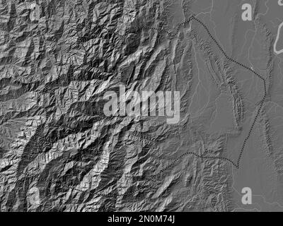 Kalinga, province of Philippines. Elevation map colored in wiki style ...