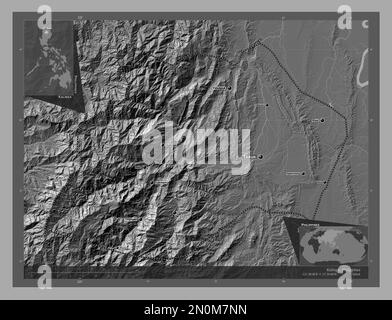 Kalinga, province of Philippines. Elevation map colored in wiki style ...