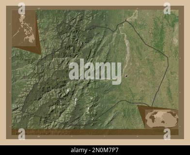 Kalinga, province of Philippines. Low resolution satellite map Stock ...