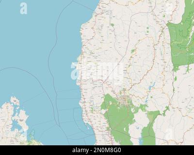 La Union, province of Philippines. Open Street Map. Locations of major ...