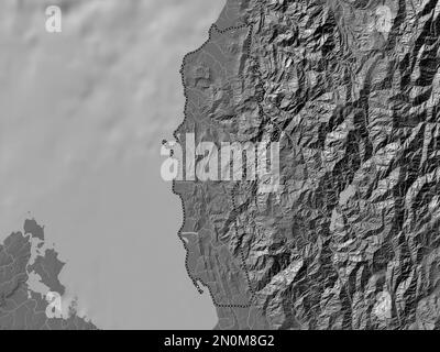 La Union, province of Philippines. Bilevel elevation map with lakes and ...