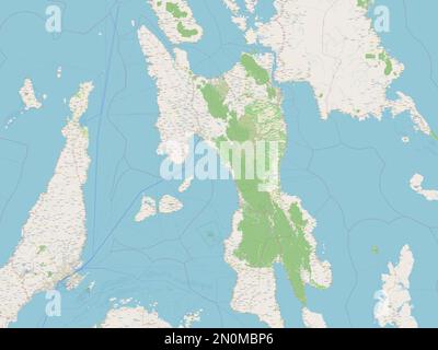 Leyte, province of Philippines. Open Street Map. Locations and names of ...