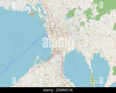 Metropolitan Manila, province of Philippines. Open Street Map ...