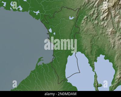 Metropolitan Manila, province of Philippines. Colored elevation map ...