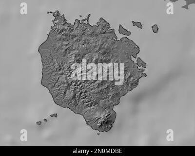 Marinduque, province of Philippines. Elevation map colored in wiki ...