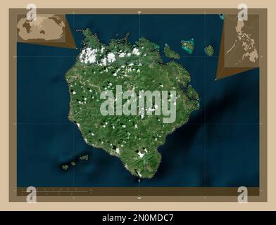 Marinduque, province of Philippines. Low resolution satellite map ...