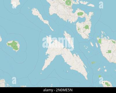 Masbate, province of Philippines. Open Street Map. Locations of major ...