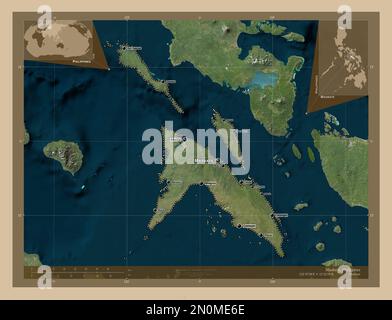 Masbate, province of Philippines. Low resolution satellite map Stock ...