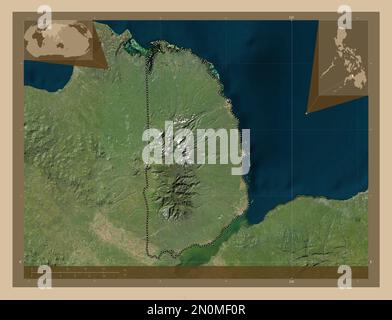 Misamis Occidental, province of Philippines. Low resolution satellite ...