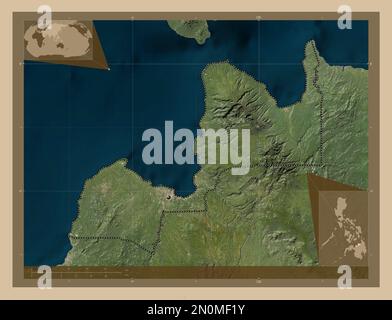 Misamis Oriental, province of Philippines. Low resolution satellite map ...