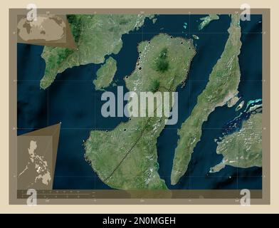 Negros Occidental, province of Philippines. High resolution satellite ...