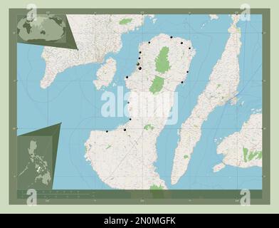 Negros Occidental, province of Philippines. Open Street Map. Locations ...