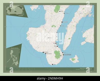Negros Oriental, province of Philippines. Open Street Map Stock Photo ...