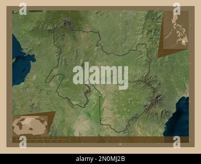 North Cotabato, province of Philippines. Low resolution satellite map ...