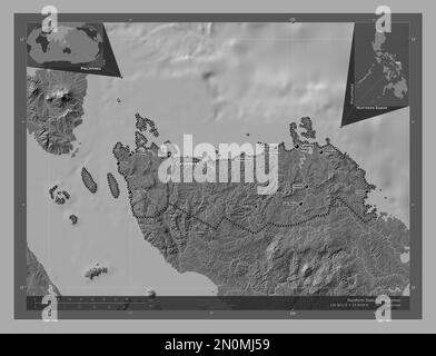 Northern Samar, province of Philippines. Bilevel elevation map with ...