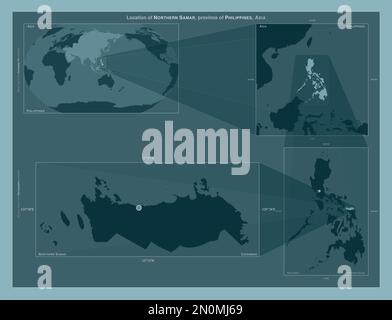 Samar, province of Philippines. Diagram showing the location of the ...
