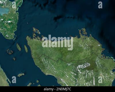 Samar, province of Philippines. High resolution satellite map. Corner ...