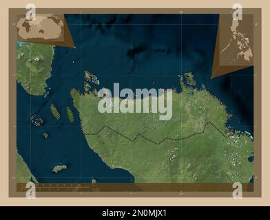 Northern Samar, province of Philippines. Low resolution satellite map ...