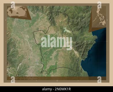 Nueva Ecija, province of Philippines. Low resolution satellite map ...