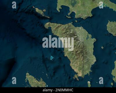 Occidental Mindoro, province of Philippines. Low resolution satellite ...