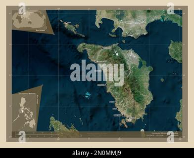 Rizal, province of Philippines. High resolution satellite map Stock ...