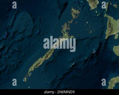 Palawan, province of Philippines. Low resolution satellite map ...