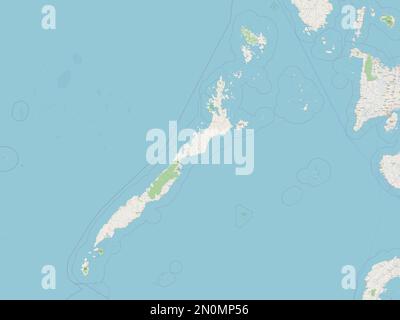 Palawan, province of Philippines. Open Street Map. Locations and names ...