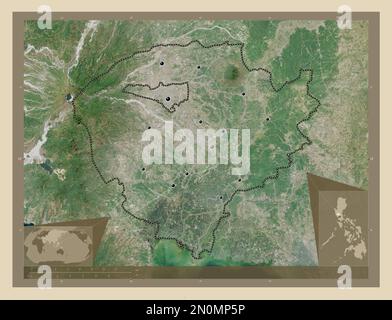 Pampanga, province of Philippines. High resolution satellite map Stock ...