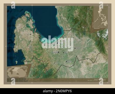 Pangasinan, province of Philippines. High resolution satellite map ...