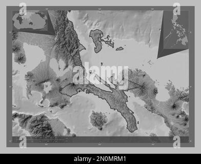 Quezon, province of Philippines. Elevation map colored in wiki style ...