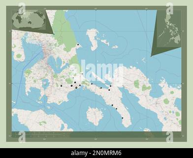 Quezon, province of Philippines. Open Street Map Stock Photo - Alamy