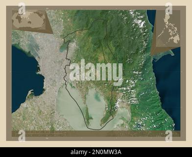 Rizal, province of Philippines. High resolution satellite map ...