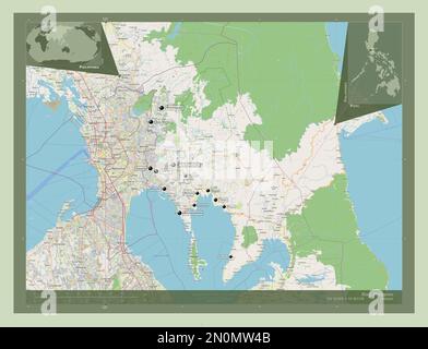 Rizal, province of Philippines. Open Street Map Stock Photo - Alamy