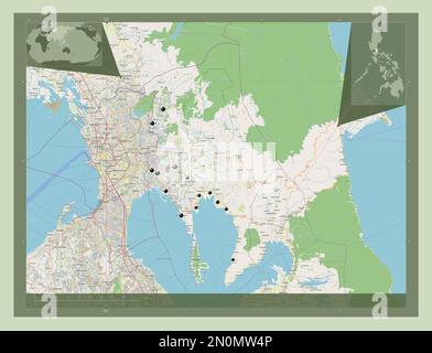 Rizal, province of Philippines. Open Street Map Stock Photo - Alamy