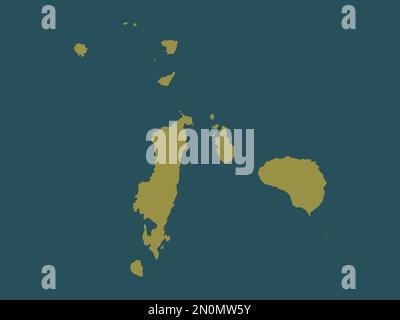 Romblon, province of Philippines. Solid color shape. Locations and ...