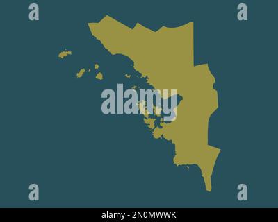 Samar, province of Philippines. Solid color shape. Locations of major ...