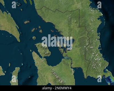 Samar, province of Philippines. Low resolution satellite map. Locations ...