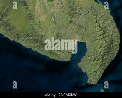 Sarangani, province of Philippines. Low resolution satellite map ...