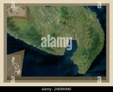 Sarangani, province of Philippines. High resolution satellite map ...